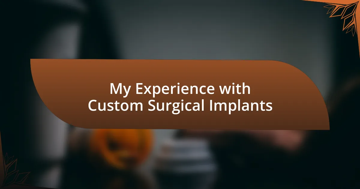 My Experience with Custom Surgical Implants | theclinic.sg